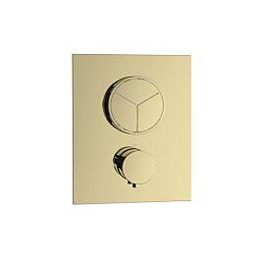 Herzbach Living PUSH square Fertigmontageset 30.803055.2.03 Unterputz-Thermostat, 3 Verbraucher, PVD-gold