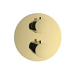 Herzbach Living round Fertigmontageset 30.503050.1.03 Unterputz-Thermostat, 2 Verbraucher, PVD-gold