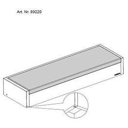 Hoesch Wanneneinstiegstufe 89220 Teakholz, 80x25,5x13,1cm
