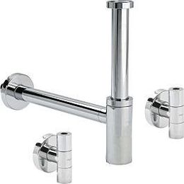 Viega Geruchverschluss Eleganta Set 1, 5788.4 11/4", verchromt, mit 2 Visign-Eckventilen