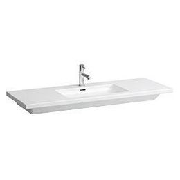 Laufen Living Square Waschtisch 8164350001351 130x48cm, Überlauf, Hahnloch, einseitig schneidbar