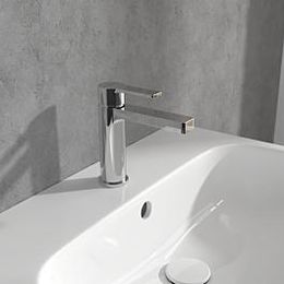 Villeroy & Boch Villeroy und Boch Architectura Waschtischarmatur TVW10300400061 mit Zugstangen-Ablaufgarnitur, chrom