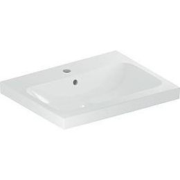 Geberit iCon Light Waschtisch 501834002 60x48cm, Hahnloch mittig, mit Überlauf, weiß KeraTect