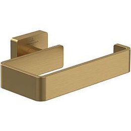Villeroy & Boch Villeroy und Boch Elements Striking Toilettenpapierhalter TVA15201400076 135x45x93mm, ohne Deckel, brushed gold
