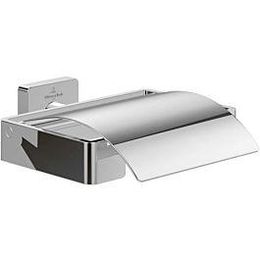 Villeroy & Boch Villeroy und Boch Elements Striking Toilettenpapierhalter TVA15201300061 131x45x115mm, mit Deckel, chrom