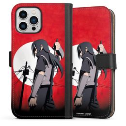 DeinDesign iPhone 13 Pro Max Handy Klapph&uuml;lle Handyh&uuml;lle aus Kunst Leder schwarz Flip Case Naruto Shippuden Anime Manga Sideflip mit langer Lasche