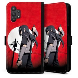 DeinDesign Galaxy A32 5G Handy Klapph&uuml;lle Handyh&uuml;lle aus Kunst Leder schwarz Flip Case Manga Naruto Shippuden Anime Sideflip mit langer Lasche