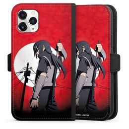 DeinDesign iPhone 11 Pro Handy Klapph&uuml;lle Handyh&uuml;lle aus Kunst Leder schwarz Flip Case Naruto Shippuden Anime Manga Sideflip mit Lasche