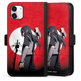 DeinDesign iPhone 11 Handy Klapph&uuml;lle Handyh&uuml;lle aus Kunst Leder schwarz Flip Case Naruto Shippuden Anime Manga Sideflip mit Lasche