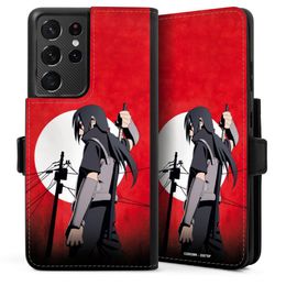 DeinDesign Galaxy S21 Ultra 5G Handy Klapph&uuml;lle Handyh&uuml;lle aus Kunst Leder schwarz Flip Case Naruto Shippuden Anime Manga Sideflip mit Lasche