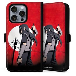 DeinDesign iPhone 16 Pro Max Handy Klapph&uuml;lle Handyh&uuml;lle aus Kunst Leder schwarz Flip Case Naruto Shippuden Anime Manga Sideflip mit Lasche