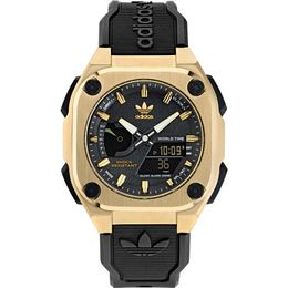 Chronograph adidas originals "CITY TECH ONE", schwarz (schwarz, goldfarben), Armbanduhren, Herren, Armbanduhr, Quarzuhr, Herrenuhr, analog, digital