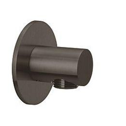 Herzbach Design iX PVD Brauseanschlussbogen 21.995100.1.40 Black Steel, Rosette d= 70mm