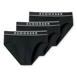 3 Schiesser Rio-Slips mit Bio-Baumwolle - Herren - Gr. L/6 - schwarz