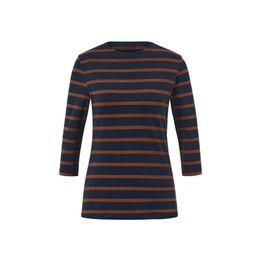 Tchibo - Shirt mit 3/4-Arm - Damen - Gr. XL - dunkelblau/gestreift