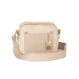 Anna Morellini Leder-Umhängetasche "Ilaria" in Beige - (B)20 x (H)17 x (T)8 cm - 78% | Damen-taschen