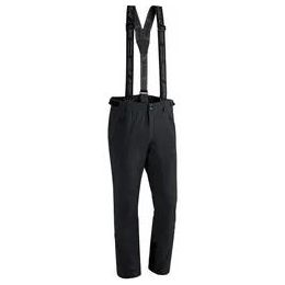 Skihose Maier Sports "Anton slim", Herren, Gr. 50, Normalgrößen, schwarz, 100% Polyester, Hosen, Herren Schneehose mit Hosenträgern, wind/wasserdicht, Slim Fit