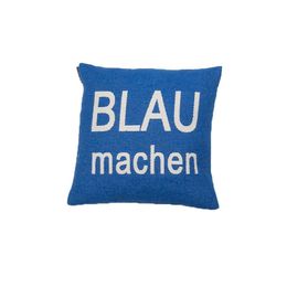 David Fussenegger Kissenhülle "Blau machen" in Blau - 40% | Größe 40x40 cm | Dekokissen