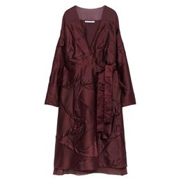 Adolfo Dominguez Kleid Damen Gr&ouml;&szlig;e 34 merlot Winterkleid