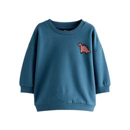 next Sweatshirt Jungen Gr&ouml;&szlig;e 92 blau / braun / schwarz / wei&szlig;