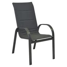 Gartensessel Merxx "Amalfi", grau (graphit, anthrazit), B:57cm H:105cm T:77cm, Sessel