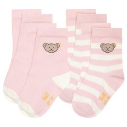 Steiff Collection Socken M&auml;dchen Gr&ouml;&szlig;e 19/22 hellbeige / dunkelbeige / braun / pastellpink