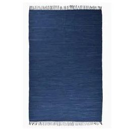 Teppich Heine HOME Gr. 7, blau (dunkelblau), B:70cm H:5mm L:250cm, Baumwolle, Teppiche