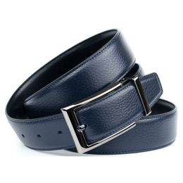 Lederg&uuml;rtel Anthoni Crown, Damen, Gr. 85, blau (dunkelblau), Leder, unifarben, G&uuml;rtel Lederg&uuml;rtel, Klassischer Wendeg&uuml;rtel f&uuml;r Business-Outfit