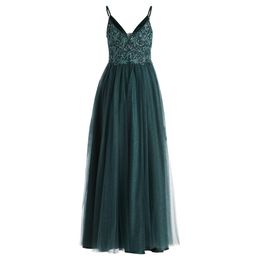Vera Mont Abendkleid Damen Gr&ouml;&szlig;e 36 dunkelgr&uuml;n Winterkleid
