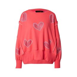 miss goodlife Sweatshirt 'Heart' Damen Gr&ouml;&szlig;e XXL flieder / himbeer / silber