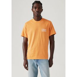 Levi's T-Shirt LEVI'S "RELAXED FIT TEE", Herren, Gr. S, orange, Jersey, Obermaterial: 100% Baumwolle, unifarben, relaxed fit taillenbedeckt, Rundhals, gerader Abschluss, Shirts, mit Logoschriftzug