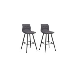 ByLiving 2er-Set: Barstuhl Simone in Anthrazit - 42 (B) x 51 (L) x 103 (H) cm | Gr.: onesize