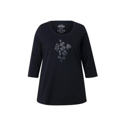 Ulla Popken Shirt in schwarz | Gr.: 50-52