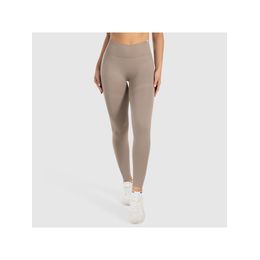 Smilodox Leggings Infinite Scrunch in Hellbraun | Gr.: XS