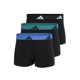 Adidas Boxershort 3er Pack in Schwarz/Blau/Gr&uuml;n | Gr.: M