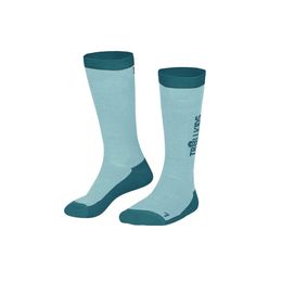 Trollkids 2er-Set: Ski-/ Snowboardsocken "Kids Ski" in T&uuml;rkis | Gr.: 39-42