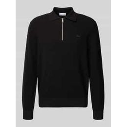 Lacoste Regular Fit Strickpullover in Waffel-Optik