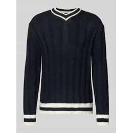 Selected Homme Relaxed Fit Strickpullover mit Woll-Anteil Modell 'ROY'
