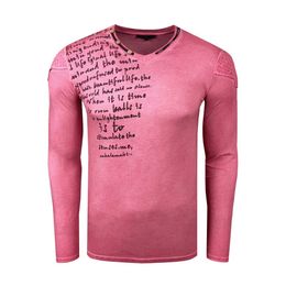 Rusty Neal V-Neck Longshirt in Rose | Gr.: S
