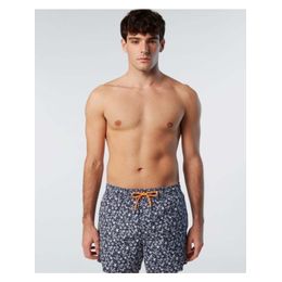 North Sails Badeshorts "Volley All Over" in Dunkelblau/ Wei&szlig; | Gr.: XL