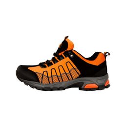 GUGGEN Mountain Wanderschuhe Trekkingschuhe Bergschuhe f&uuml;r Damen Linien Punkte in Orange | Gr.: 40