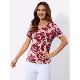WITT WEIDEN Druck-Shirt in rot-burgund-bedruckt | Gr.: 40