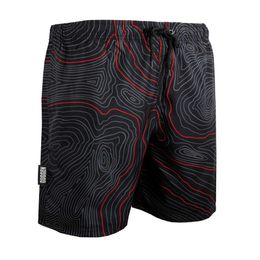 GUGGEN Mountain Badehose Linien in Rot | Gr.: XL
