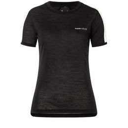 super.natural Merino T-Shirt ALARM RUNNING in schwarz | Gr.: XL