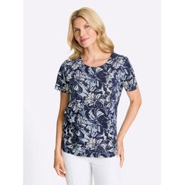 Sieh an! Kurzarmshirt in marine-ecru-bedruckt | Gr.: 46