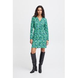 Ichi Kleid IHKATE Regular fit in Blue Green Multi Flower aop | Gr.: M