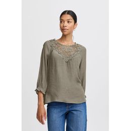 b. young Langarm-Bluse BYIKELLY Loose fit in Olive Night | Gr.: 34