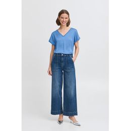 b. young Kurzarm-Bluse BYSELITA Regular fit in Blue Horizon | Gr.: XS