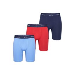 Phil & Co. Berlin Retro Pants Jersey Long Boxer in red+blue+navy | Gr.: M