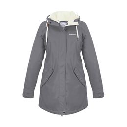 Regenliebe Friesennerz mit Teddyfleece gef&uuml;ttert dunkelgrau in grau | Gr.: 42